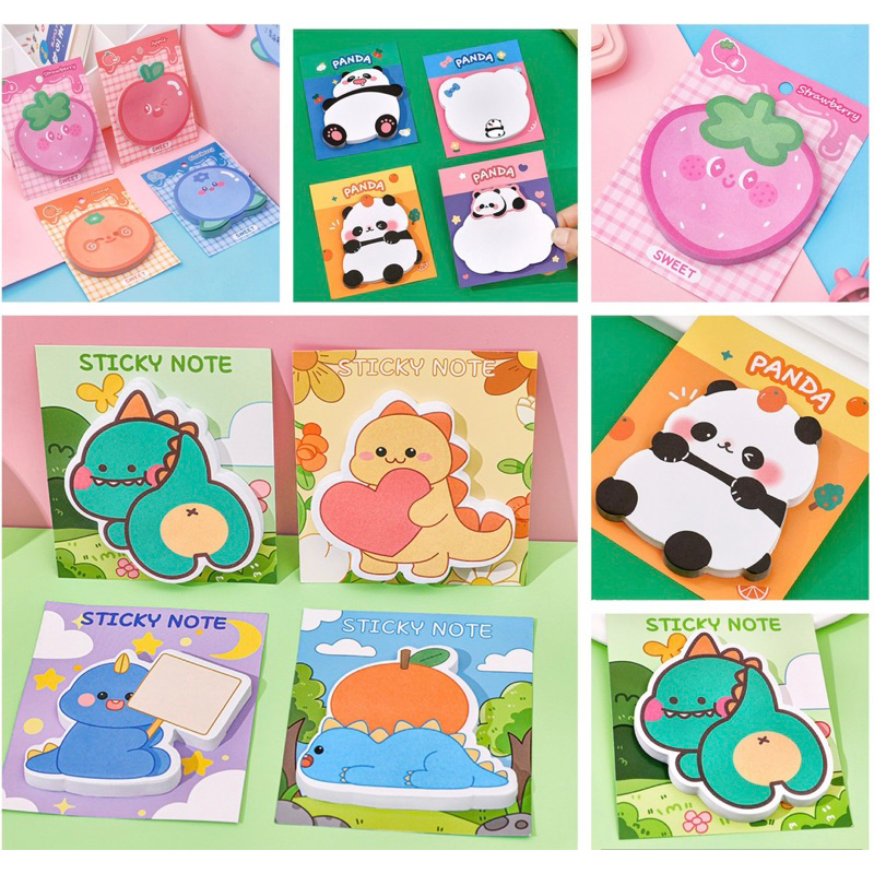 [SG Seller] Cute 2D Memo Sticky Notes Office School Stationery Children ...