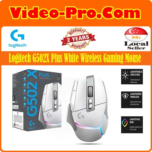Logitech G502X Plus White Wireless Gaming Mouse | Shopee Singapore