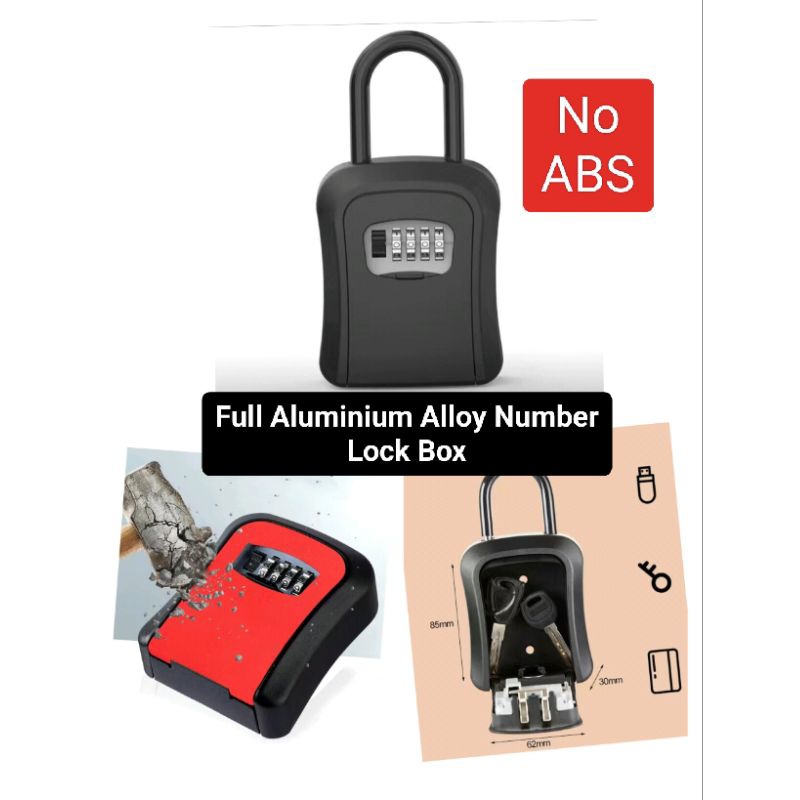 Full Aluminium Alloy cover Number Lock Key Storage Box (Flexible/Hard ...