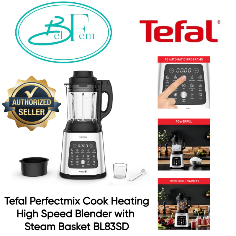 Tefal BL83SD Perfectmix Cook Heating High Speed Blender with Steam Basket - 2 YEARS WARRANTY ...