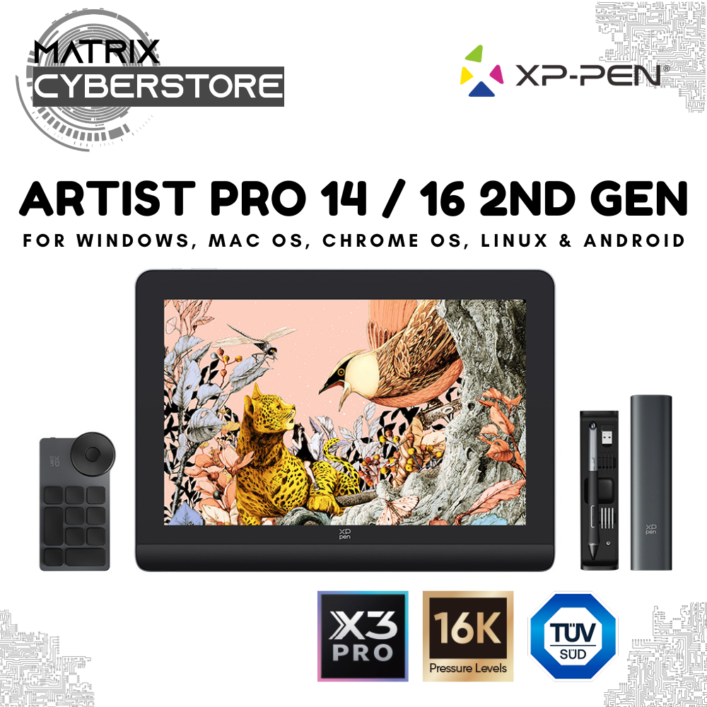 XP-PEN Artist Pro 14 / 16 Gen 2 Fully Laminated Drawing Display Tablet ...