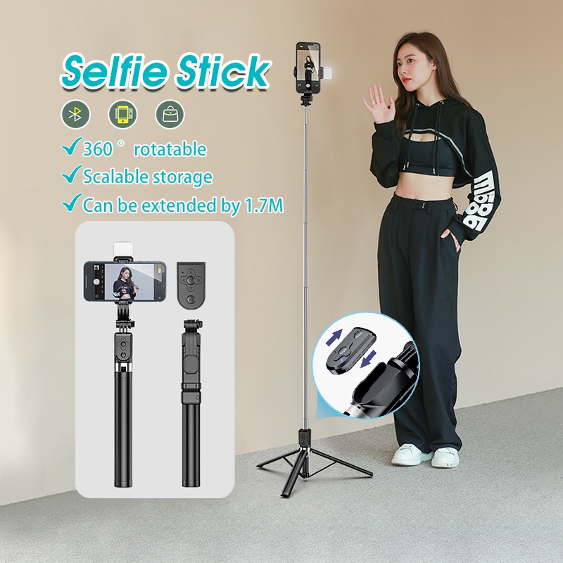【SG Ready Stock】Tripod Stand 210cm Portable Adjustable Stand Live Camera Selfie Tripod Bluetooth ...