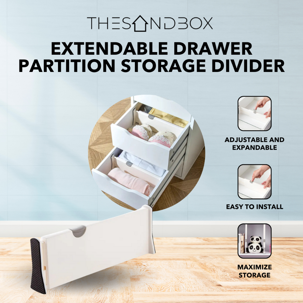 Extendable Drawer Partition Storage Divider, Kitchen, Wardrobe, Clothes ...