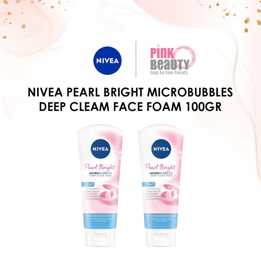 Nivea [Value Bundle] Pearl Bright Microbubbles Deep Clean Face Foam ...