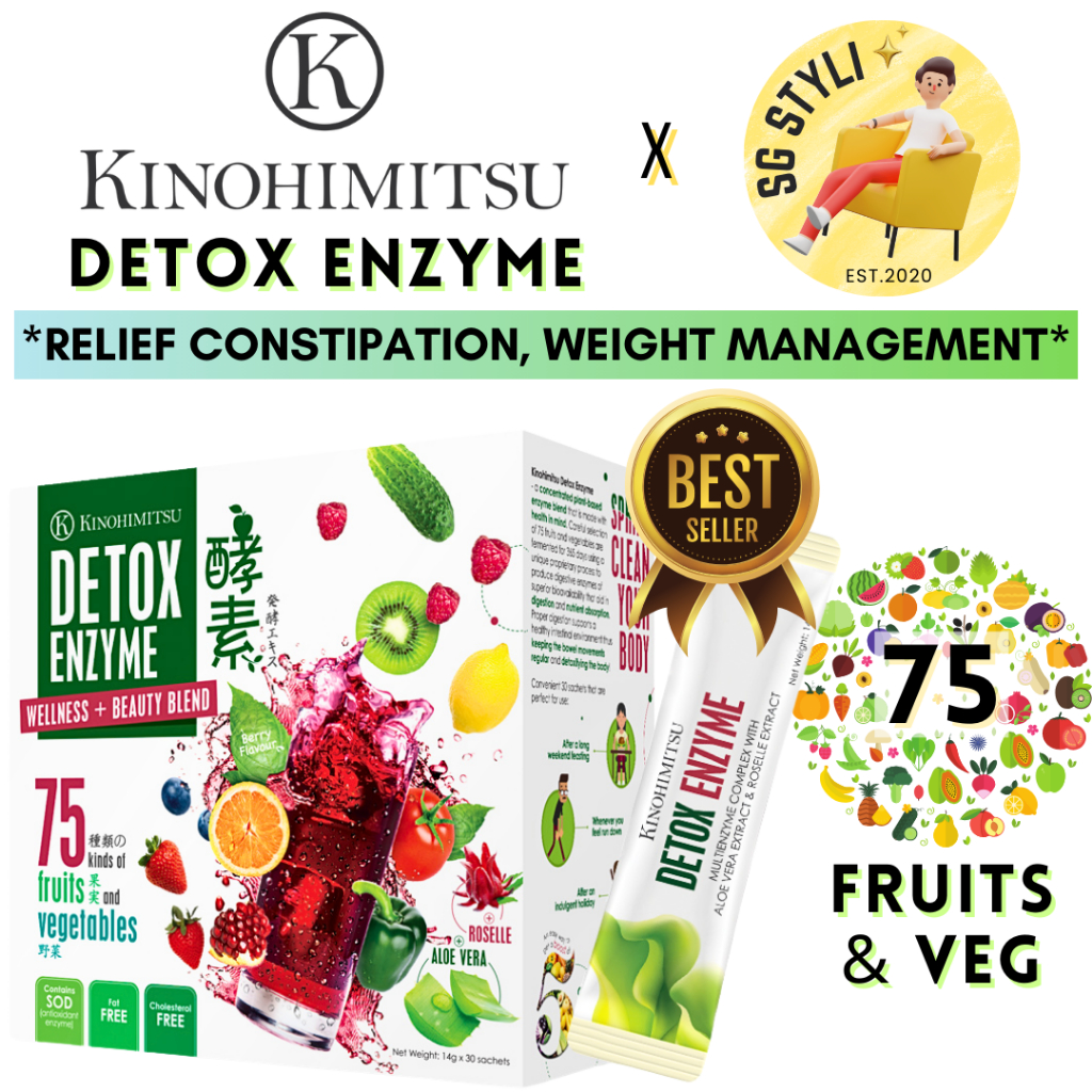 💯Kinohimitsu Detox Enzyme 30's x 1 Box (Detox, Digest, Weight ...