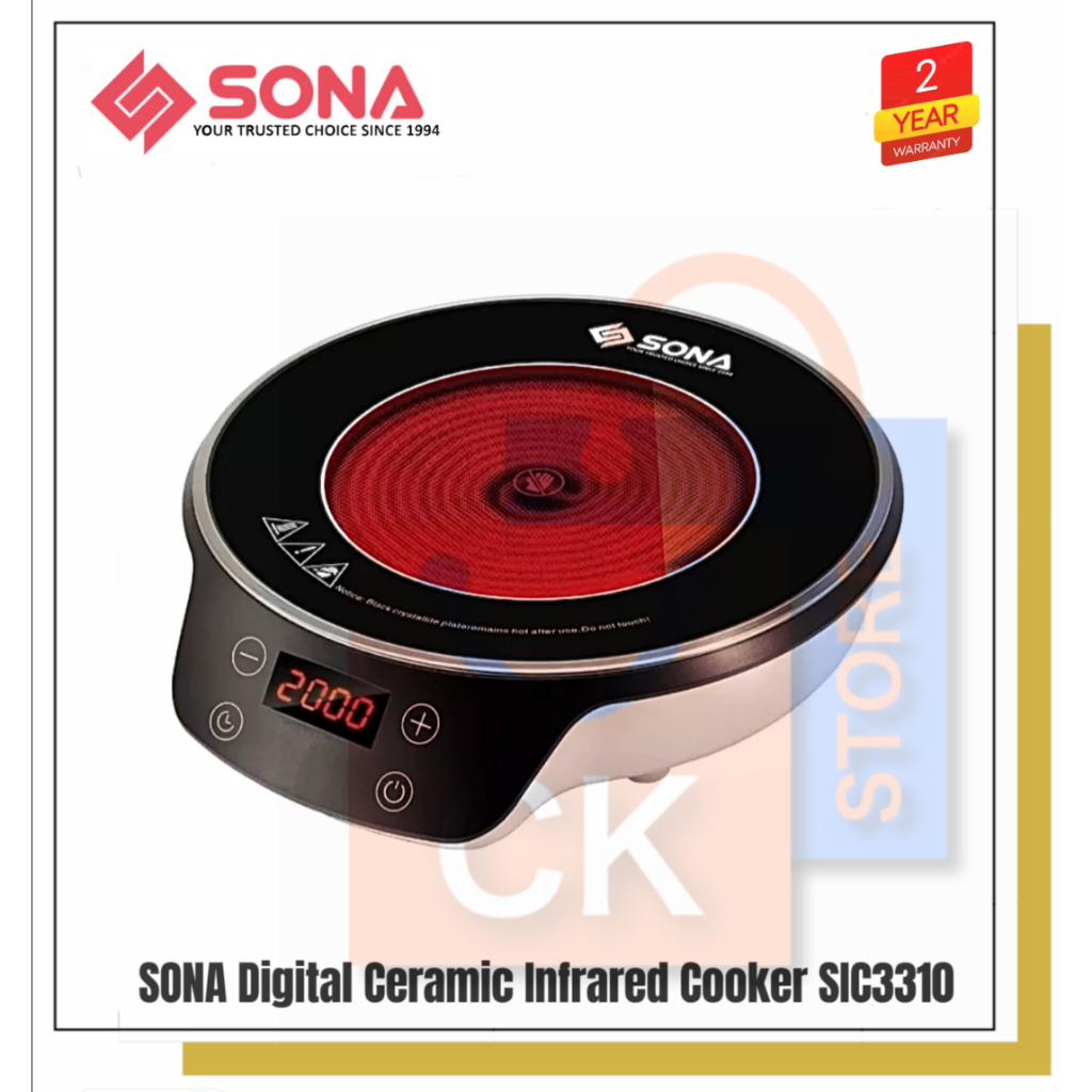 SONA Digital Ceramic Cooker SIC3310 | SIC 3310 (2 Years Electrical ...