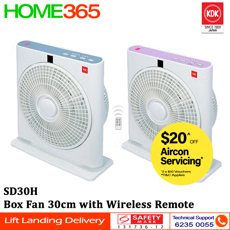 KDK Box Fan 30cm with Wireless Remote SD30H | Shopee Singapore