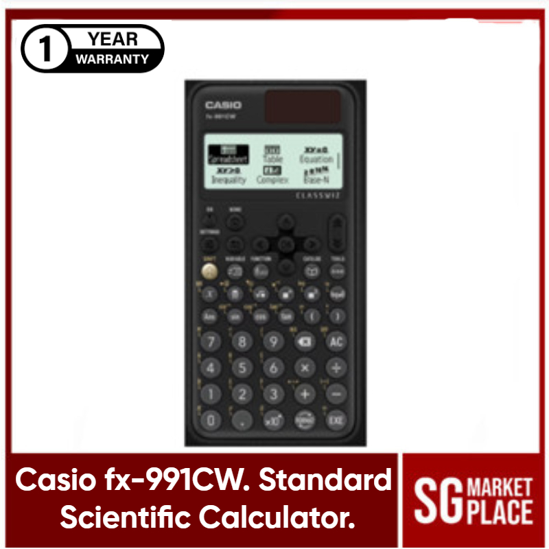 Casio fx-991CW. Standard Scientific Calculator. High-definition & 4 ...