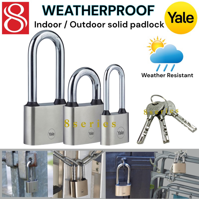 YALE Indoor , Outdoor Weather-Proof Iron Disc Long Shackle , short ...