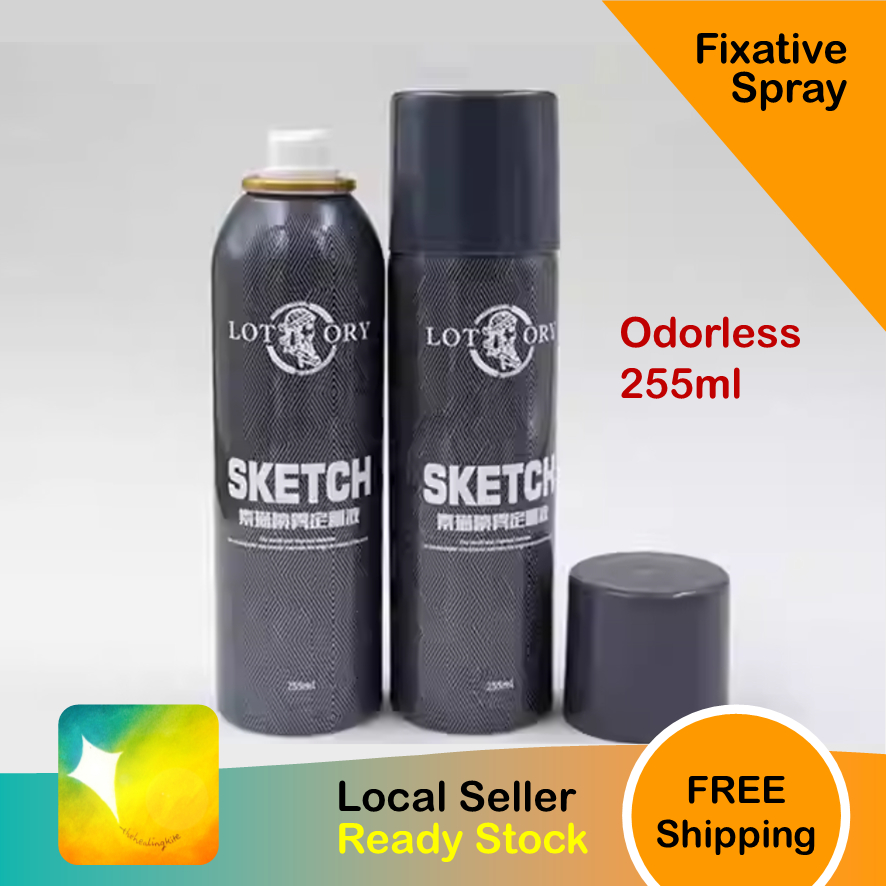 Lotory Artist Fixative Spray 255ml - Pastel Charcoal Graphite Sketch ...