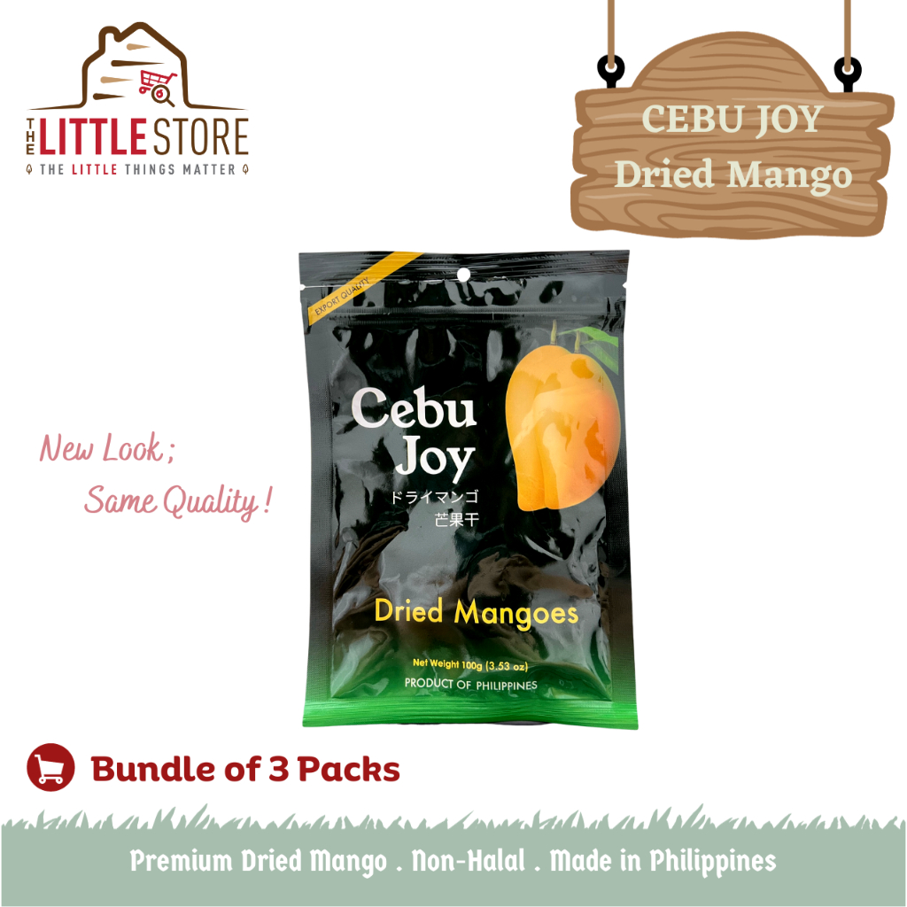 [Philippines Dried Mango - Bundle of 3 Packs] CEBU Premium Dried Mangoes 100g (Non-Halal, New ...