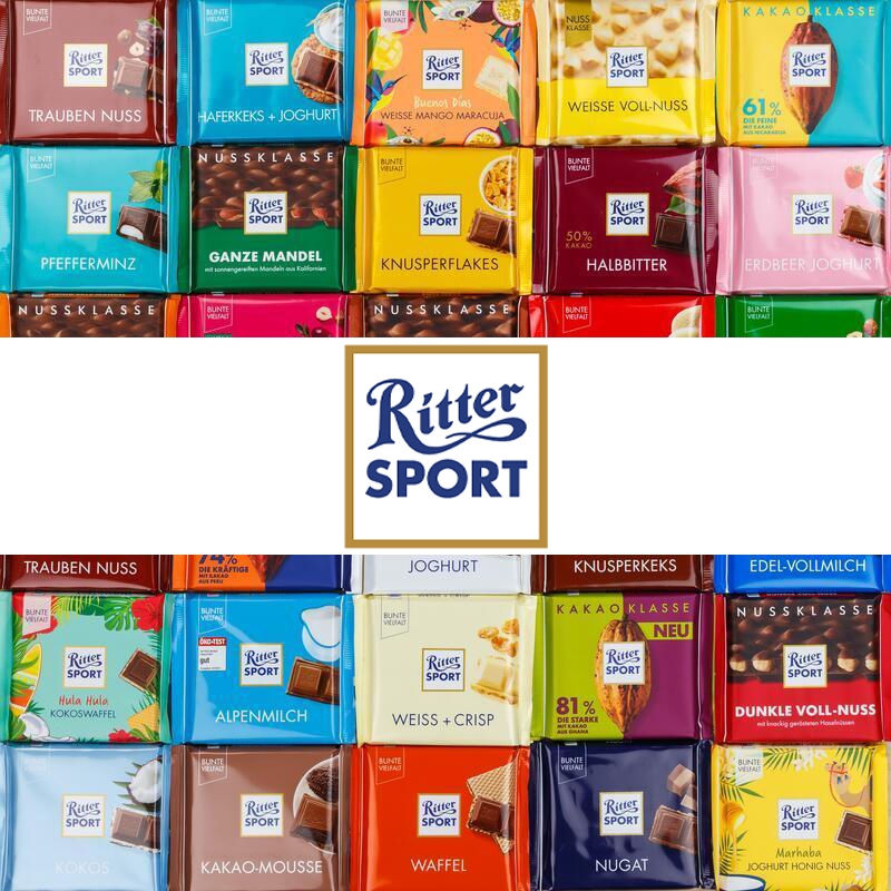 [Bundle of 5, 10] Ritter Sport Assorted Flavour, Random flavour ...