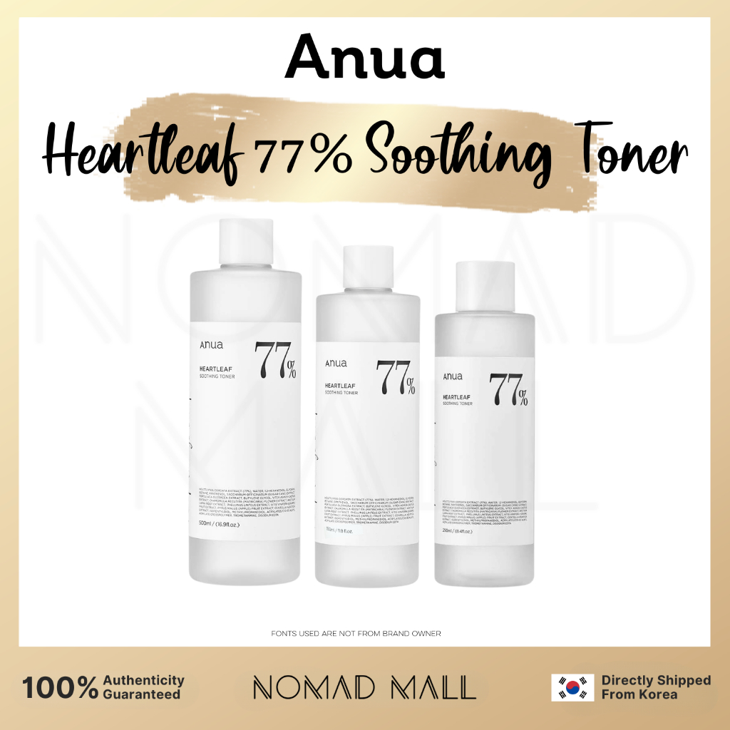 [ANUA] Heartleaf 77% Soothing Toner 250ml | 350ml | 500ml | Shopee ...