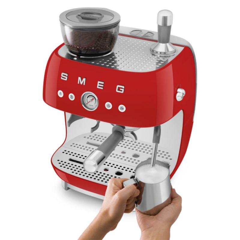 SMEG Espresso Coffee Machine with integrated grinder and steam function ...