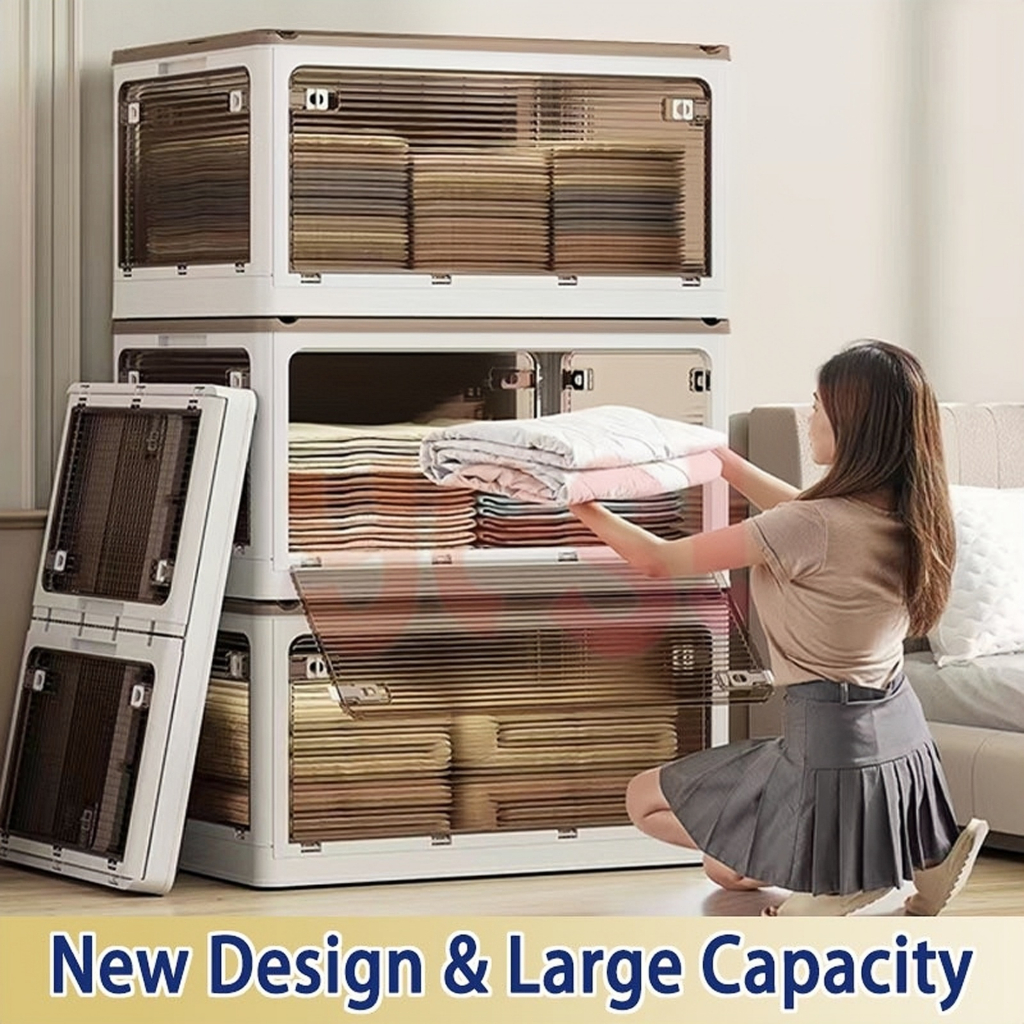 🔥[SG STOCK]Stackable foldable storage box, cabinet, container, storage ...