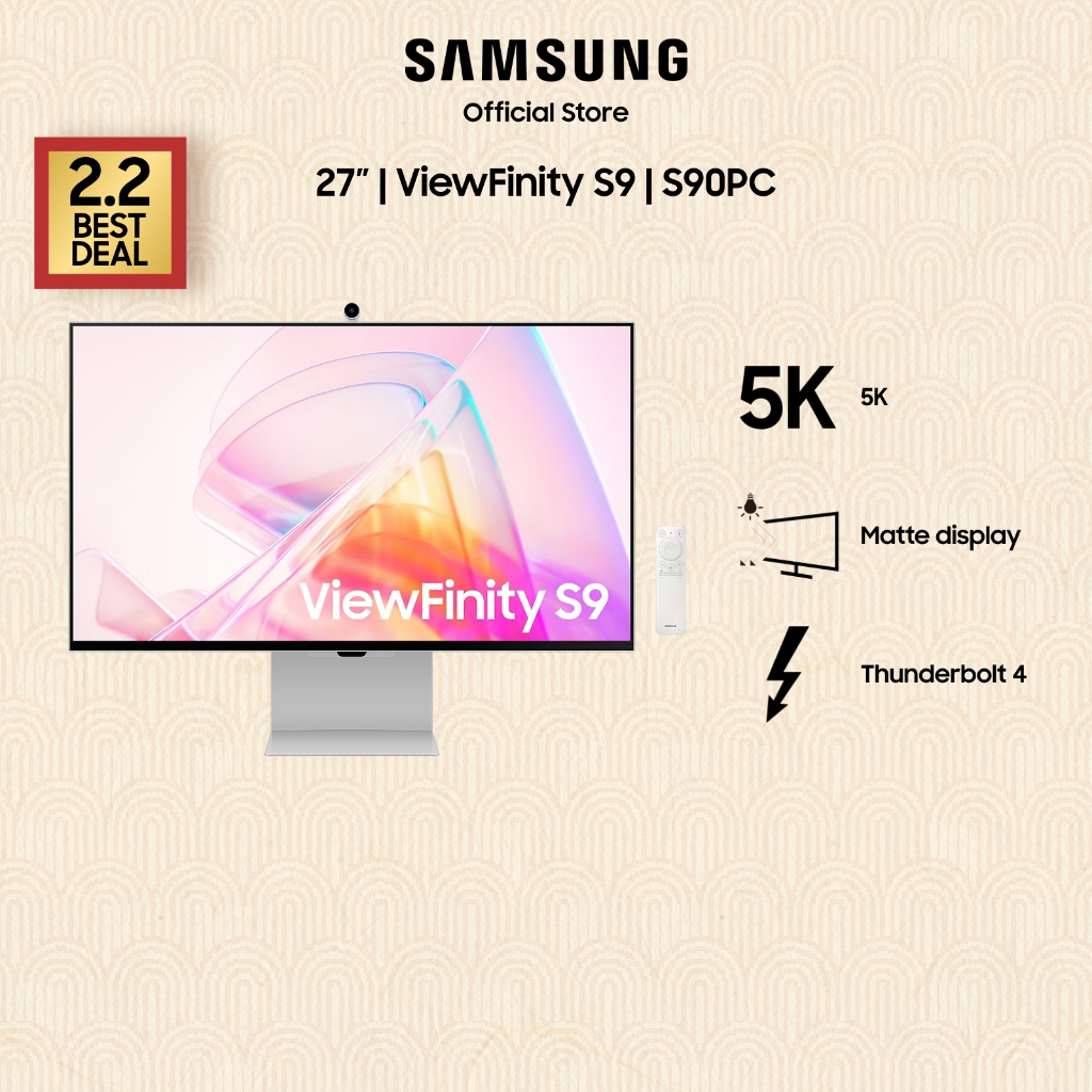 Samsung 27” ViewFinity 5K Monitor S9 (White) / LS27C900PAEXXS | Shopee ...