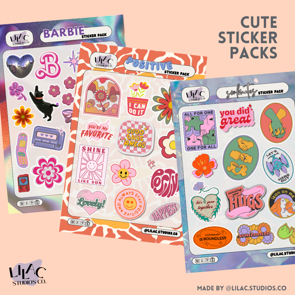 [Sticky Situations Co] Cute Unique Sticker Packs (1 Sticker Sheet ...