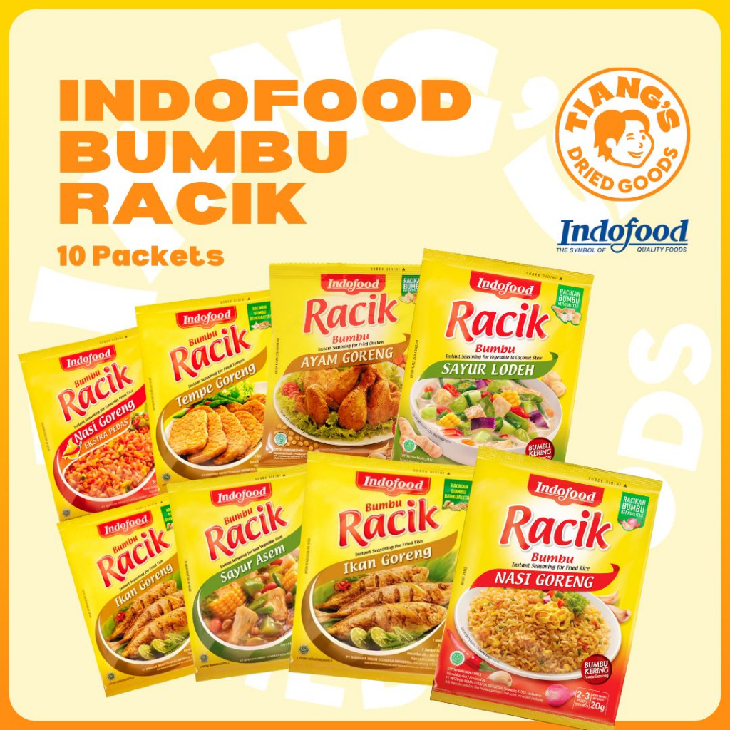 [10 PACKET] (INDOFOOD) Racik Seasoning Nasi/Ikan/Ayam/Tempe/Extra Pedas ...