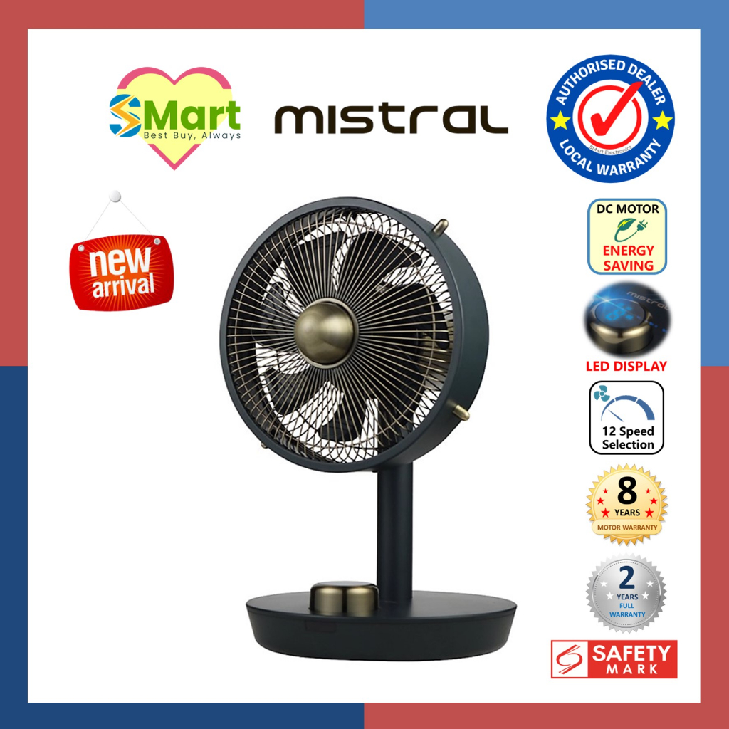 Retrograde by Mistral 8” DC Motor Metal Table Fan [MMTF08K] | Shopee ...