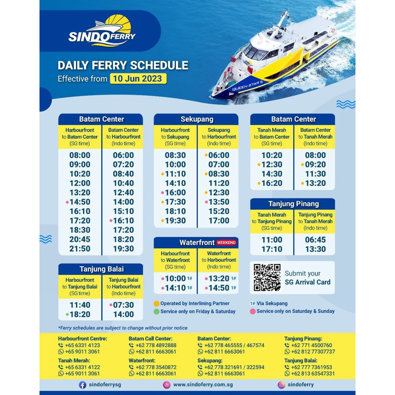 Sindo Ferry Batam Ticket (2 Way) Trip | Shopee Singapore