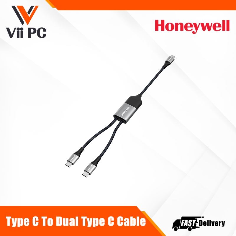 Honeywell Type C To Dual Type C Cable Silver Platinum Series/1 Year ...