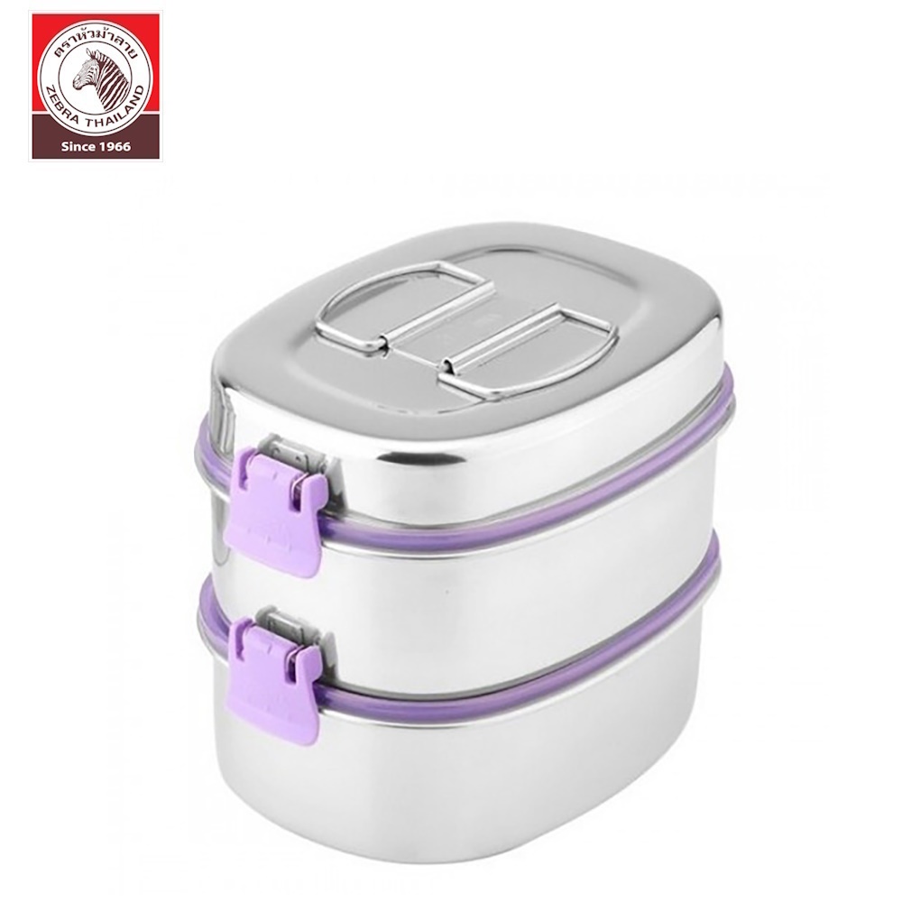 Zebra Smart Lock II 2 Tier Lunch Box Set 16cm | Shopee Singapore