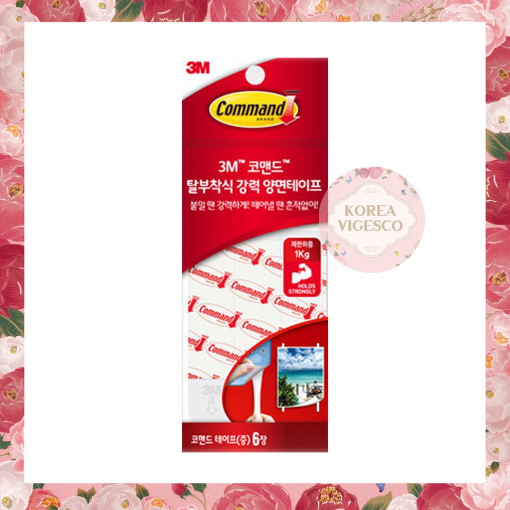 3M Command Strips Refill Small Medium Large Mounting Tape Double-Sided ...