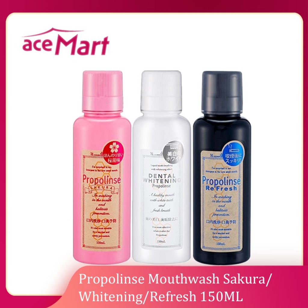 Propolinse Mouthwash 150ml Refresh/Sakura/Whitening Fresh Breath And ...
