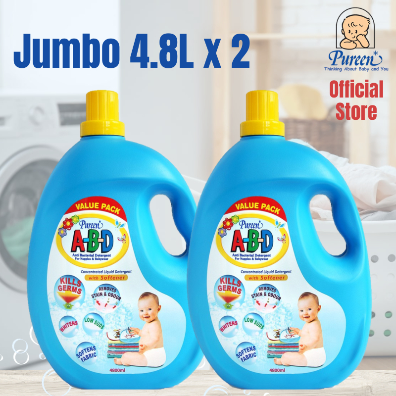 Pureen A-B-D Liquid Detergent 4.8 Litres x 2 bottles (Carton Sale ...