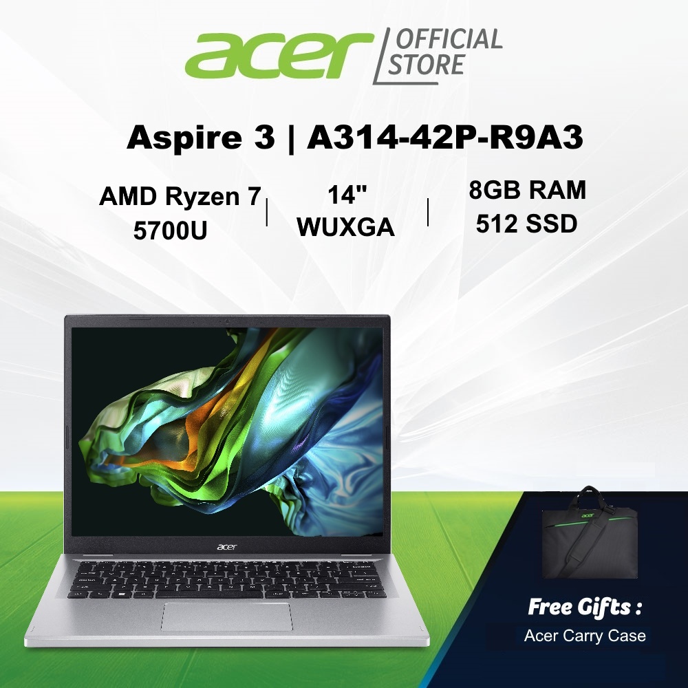 [AMD Ryzen 7] Acer Aspire 3 A314-42P-R9A3/R449 (Silver) 14-inch WUXGA ...
