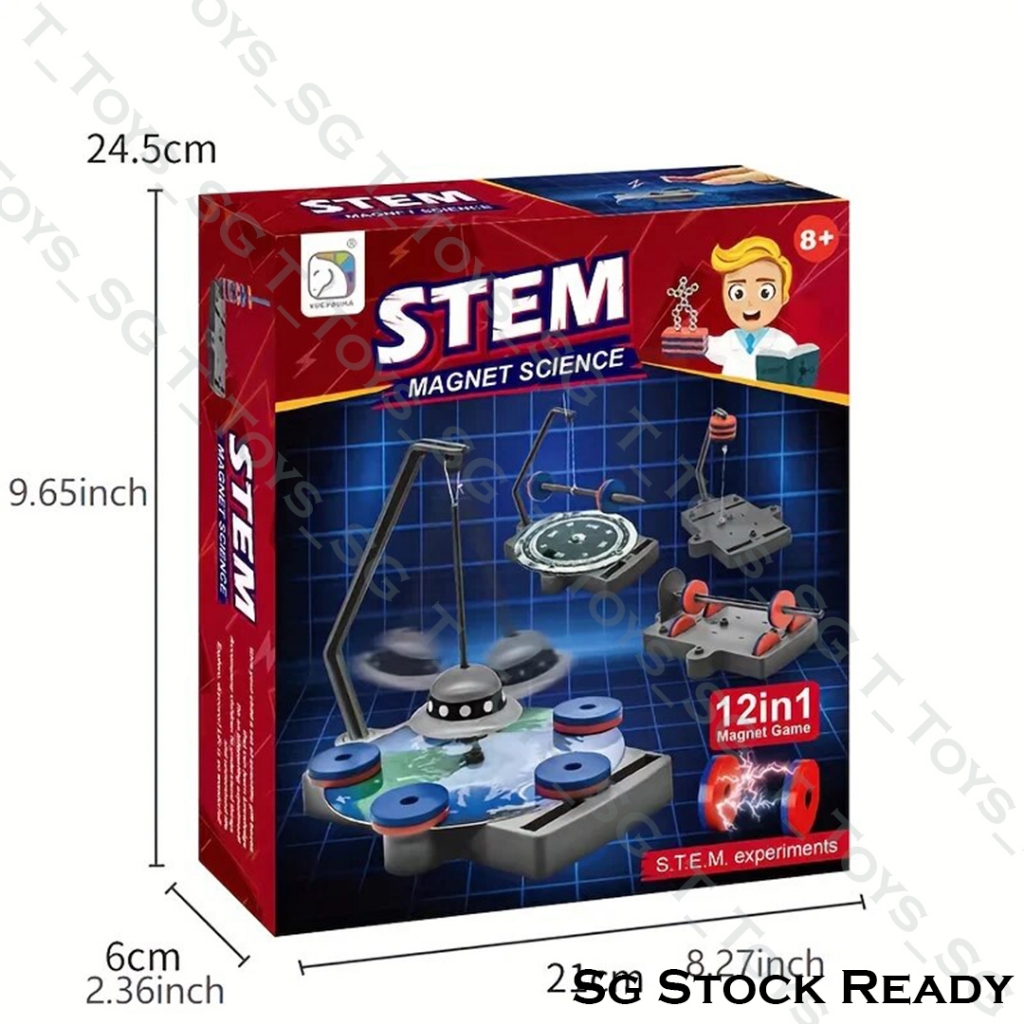 Stem DIY Magnet 12 in 1 Science Experiment Educational Exploration Toy ...