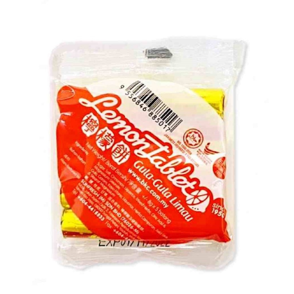 Lemon Tablets (Ling Mong) Tablets 5pcs - Old school Snacks | Gula-Gula ...