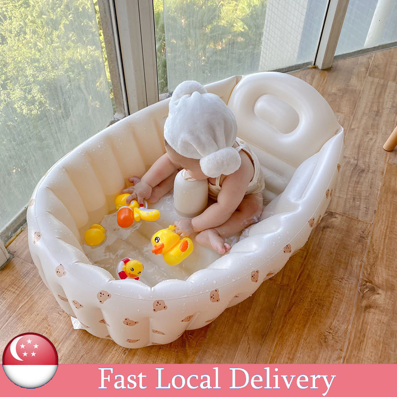 ️‍🔥【SG STOCK】Baby Inflatable Bath Multifunctional Inflatables Folding ...