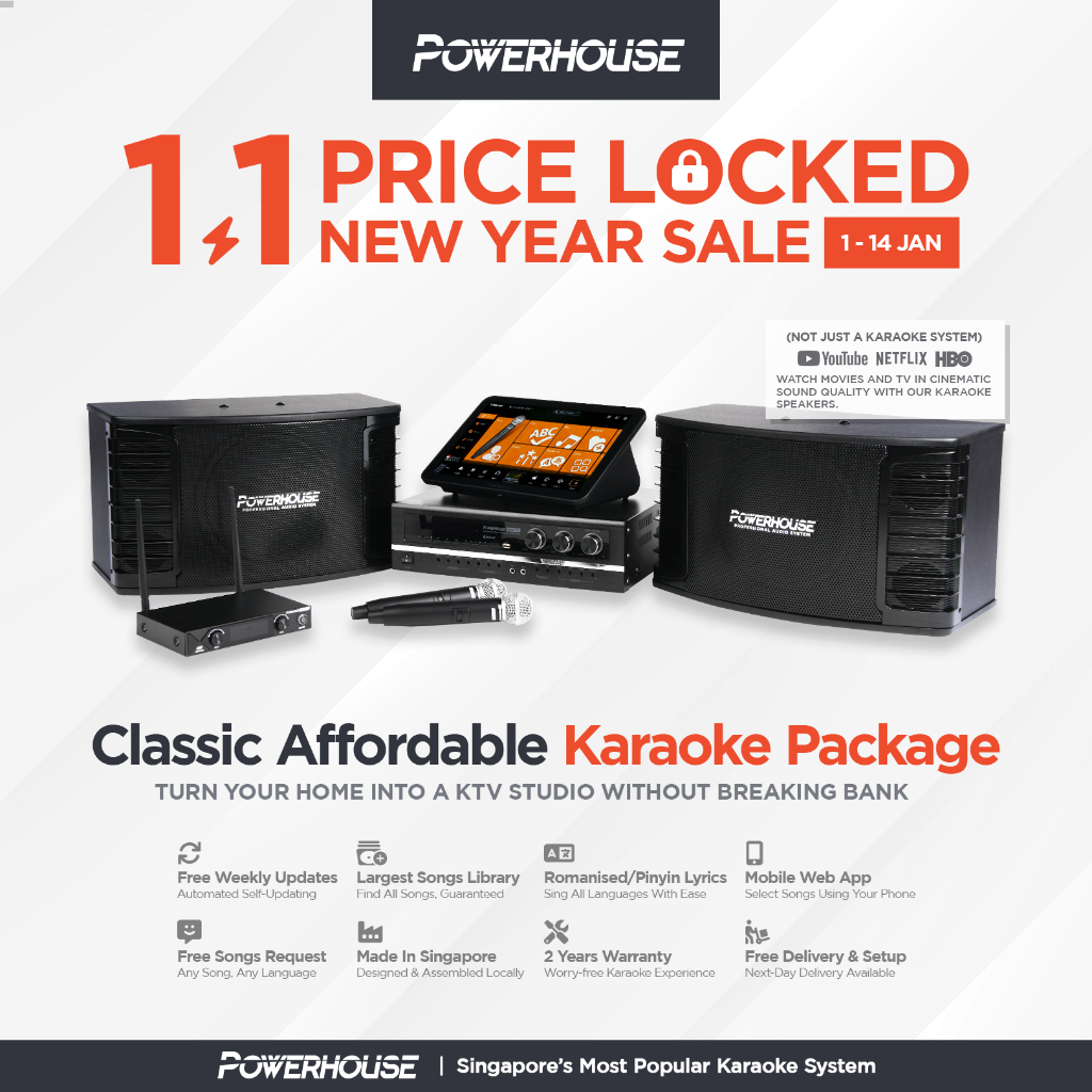 [SG] Powerhouse Affordable Home Karaoke System with Touchscreen Jukebox ...