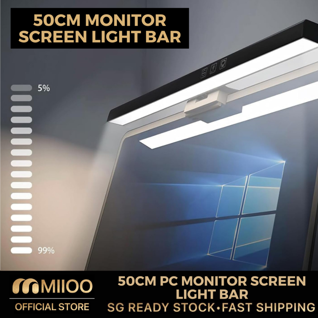 PC Monitor Screen Light Bar 50cm No Glare Monitor Light Bar Touch ...