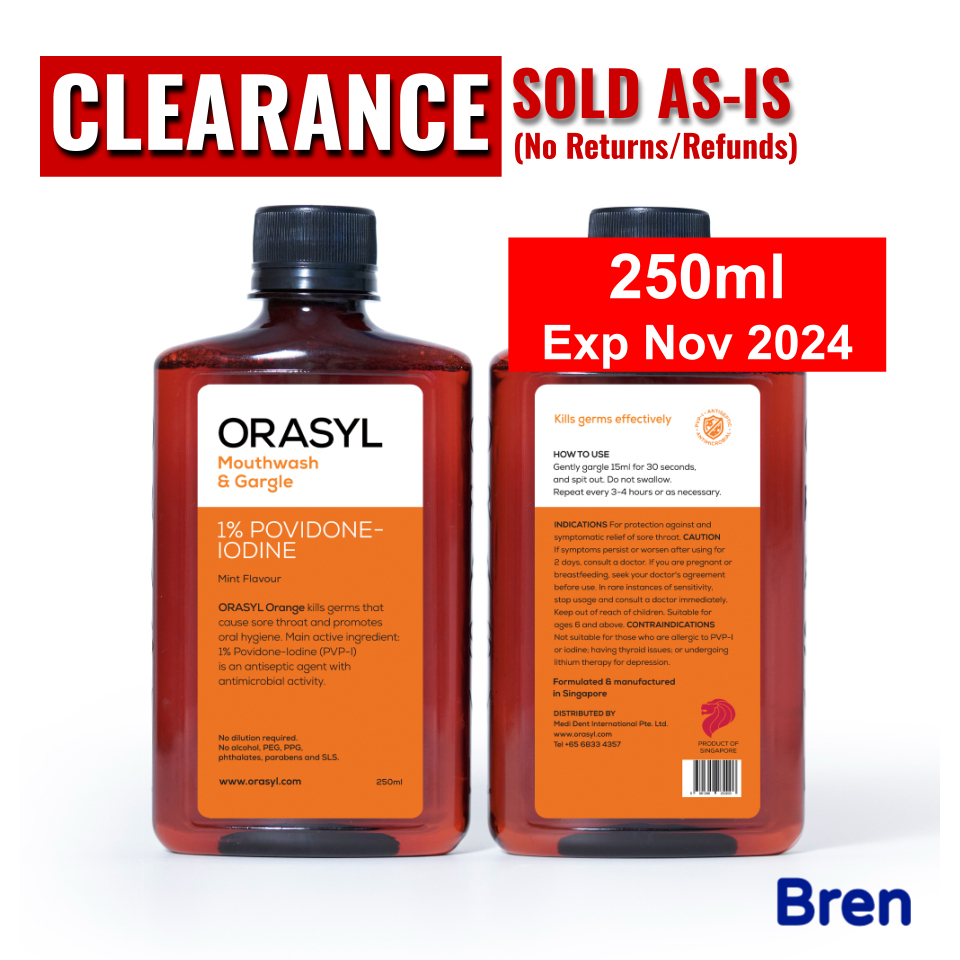 ORASYL Orange Povidone Iodine Antiseptic Mouth Gargle 250ml (Exp Nov ...