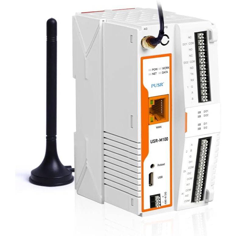 PUSR USR-M100 Industrial Remote IoT IO Gateway Cellular Network LTE ...