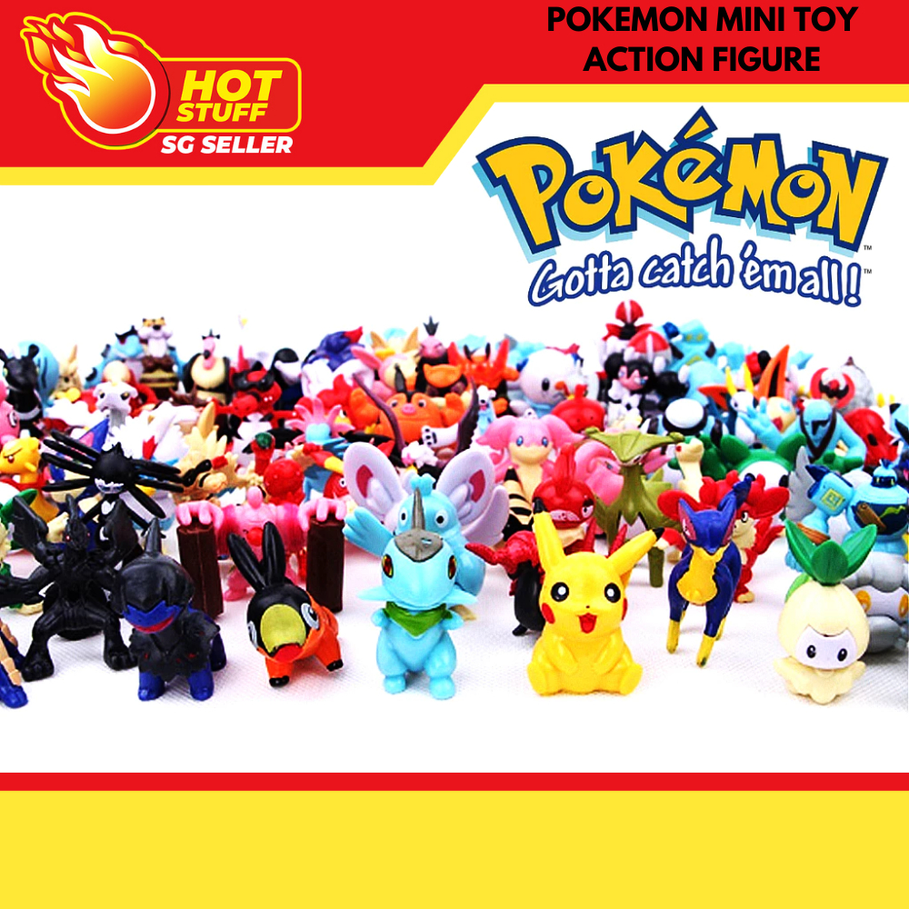 Pokemon Toy Set 144 pcs Pikachu mini action figure 4 face shiftable ...