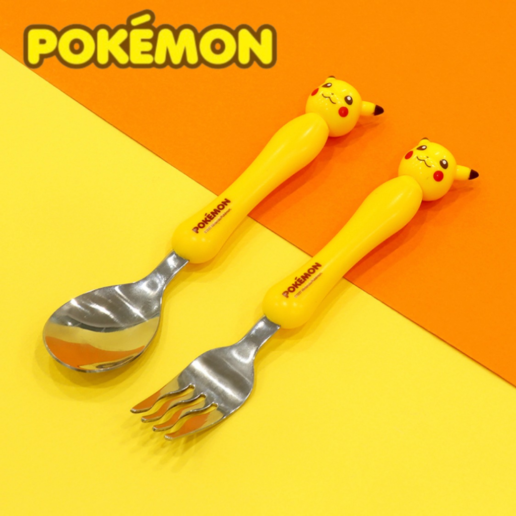 [Pokémon] Figure Spoon and Fork Set Kids Dinnerware for Children ...