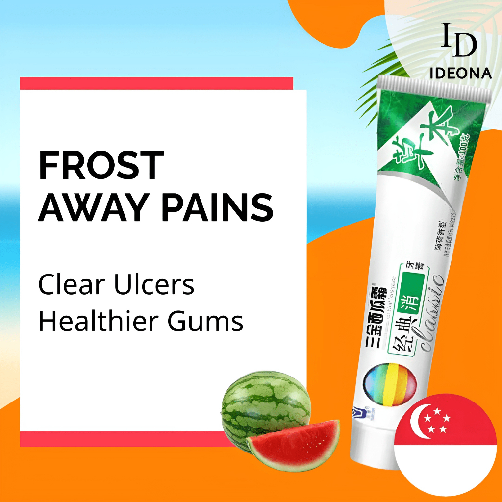 (SG) Watermelon Frost Toothpaste Heals Mouth Ulcer Gum Pain Bad Breath ...