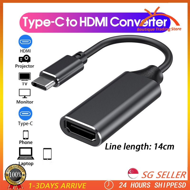 USB C to HDMI Adapter Type C To HDMI 4K USB 3.0 Converter Cable ...