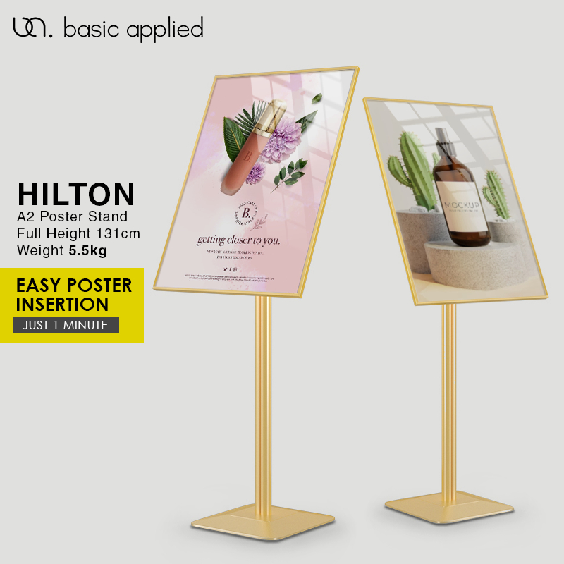Hilton Premium A2 Poster Stand | Golden Poster Stand | Single side ...