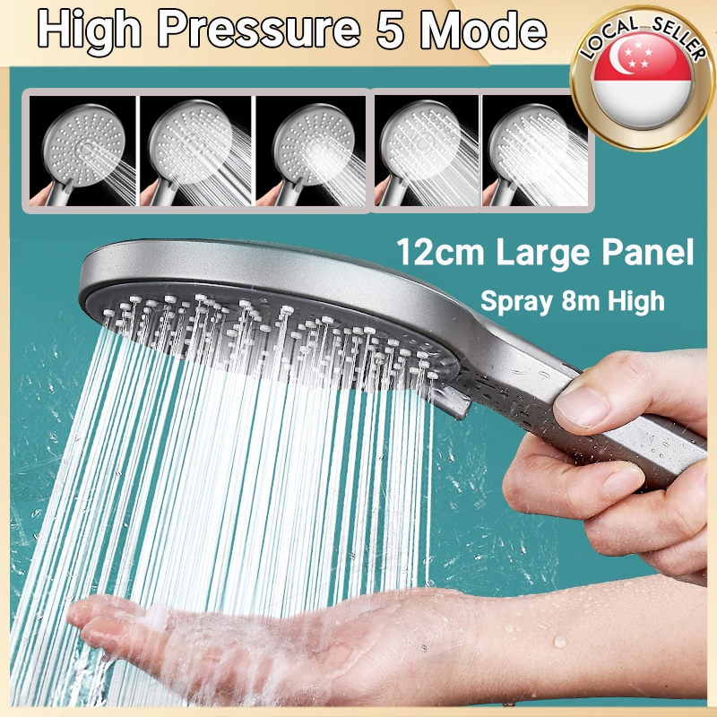 🇸🇬【SG stock】Pressurized Shower Head 5 Mode Bathroom Showerhead Set ...