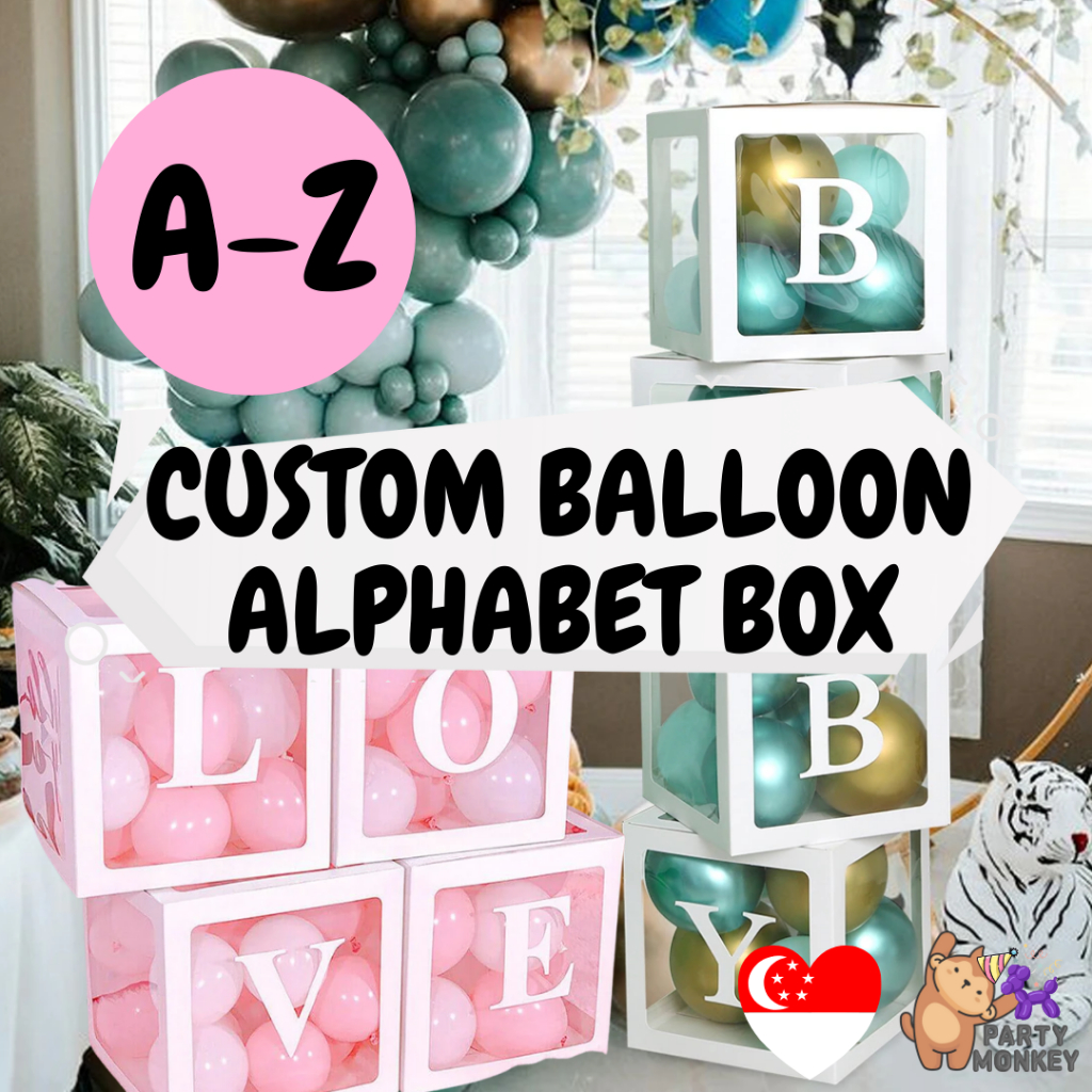 [SG Seller] Alphabet Balloon Box 30cm Letter Box BABY LOVE Baby Shower ...