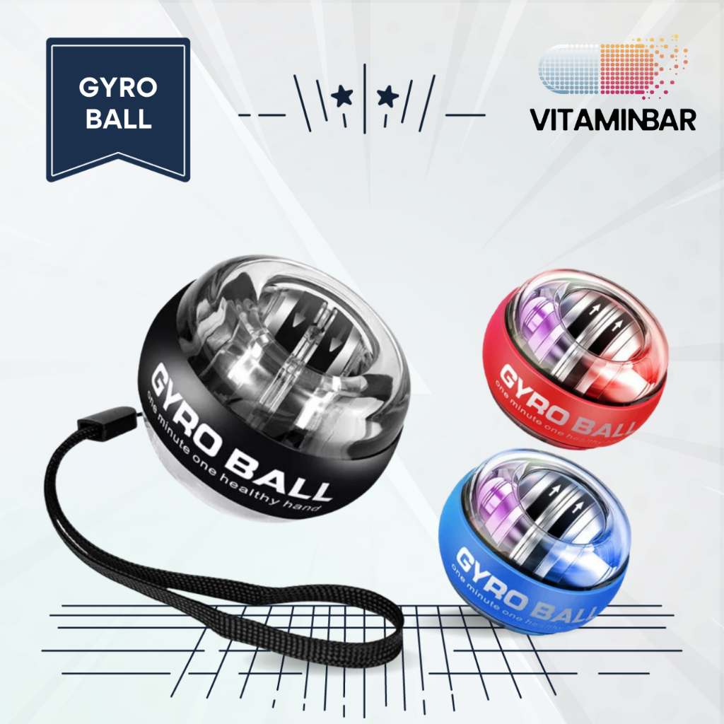 Powerful Gyro Wrist Trainer Ball - LED Lights, Exercise for Stronger ...