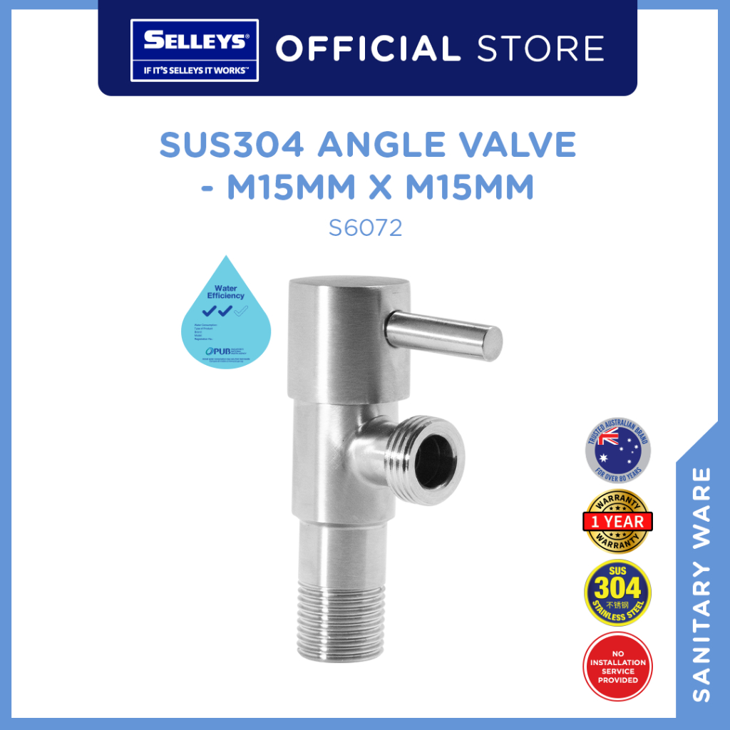 SUS304 Angle Valve - M15mm X M15mm (S6072) | Shopee Singapore