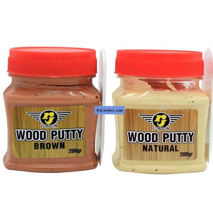 RJ London Ready Mix Wood Putty / Wood Filler Natural & Brown (200g ...