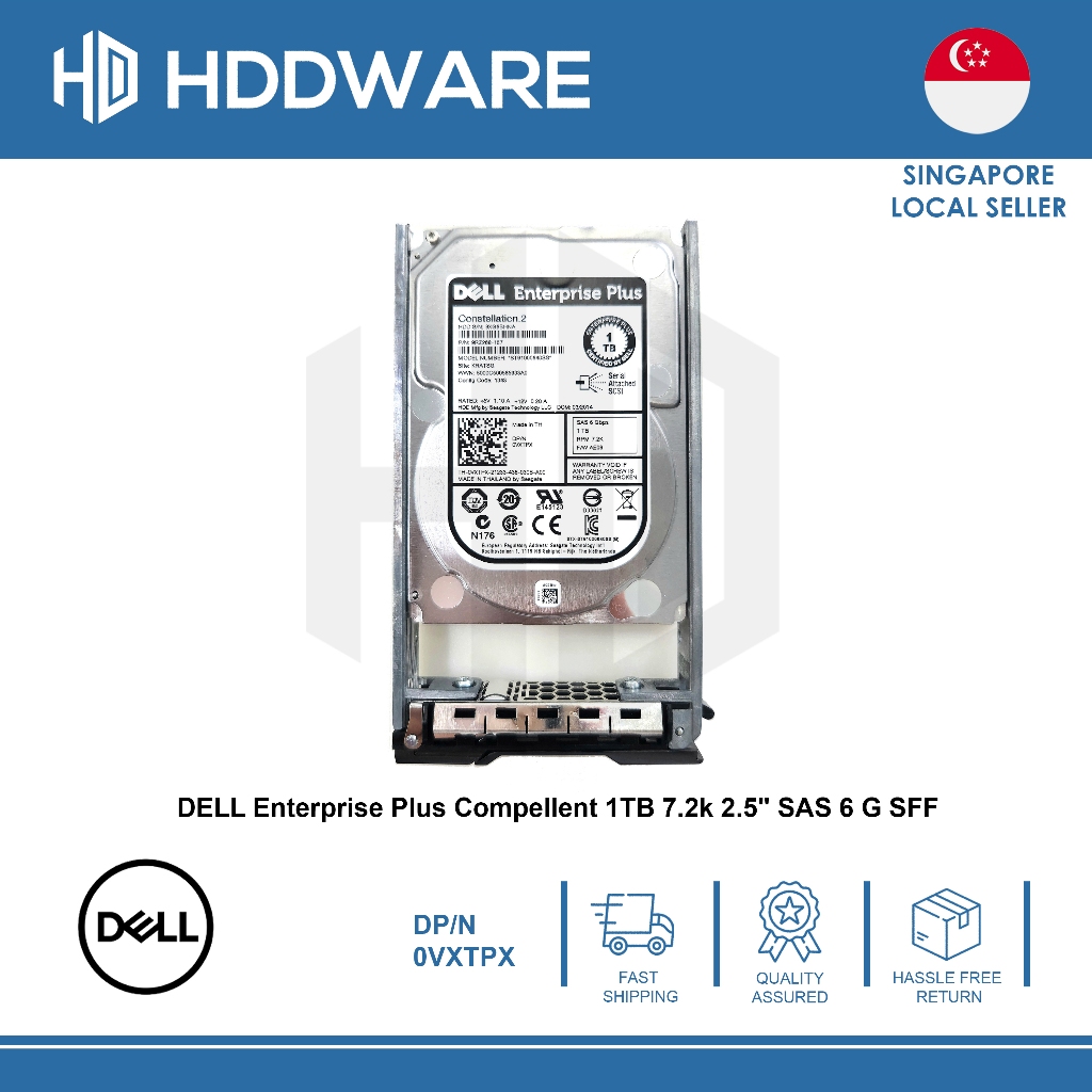 DELL Enterprise Plus Compellent 1TB 7.2k 2.5" SAS 6 G SFF // 0VXTPX ...