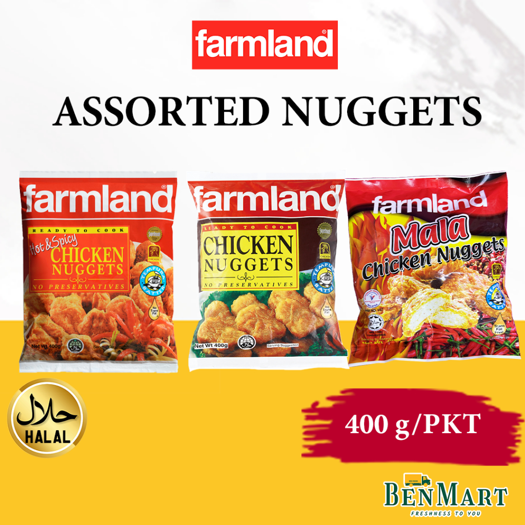 [BenMart Frozen] Farmland Chicken Nugget 400g Original/Spicy/Mala ...