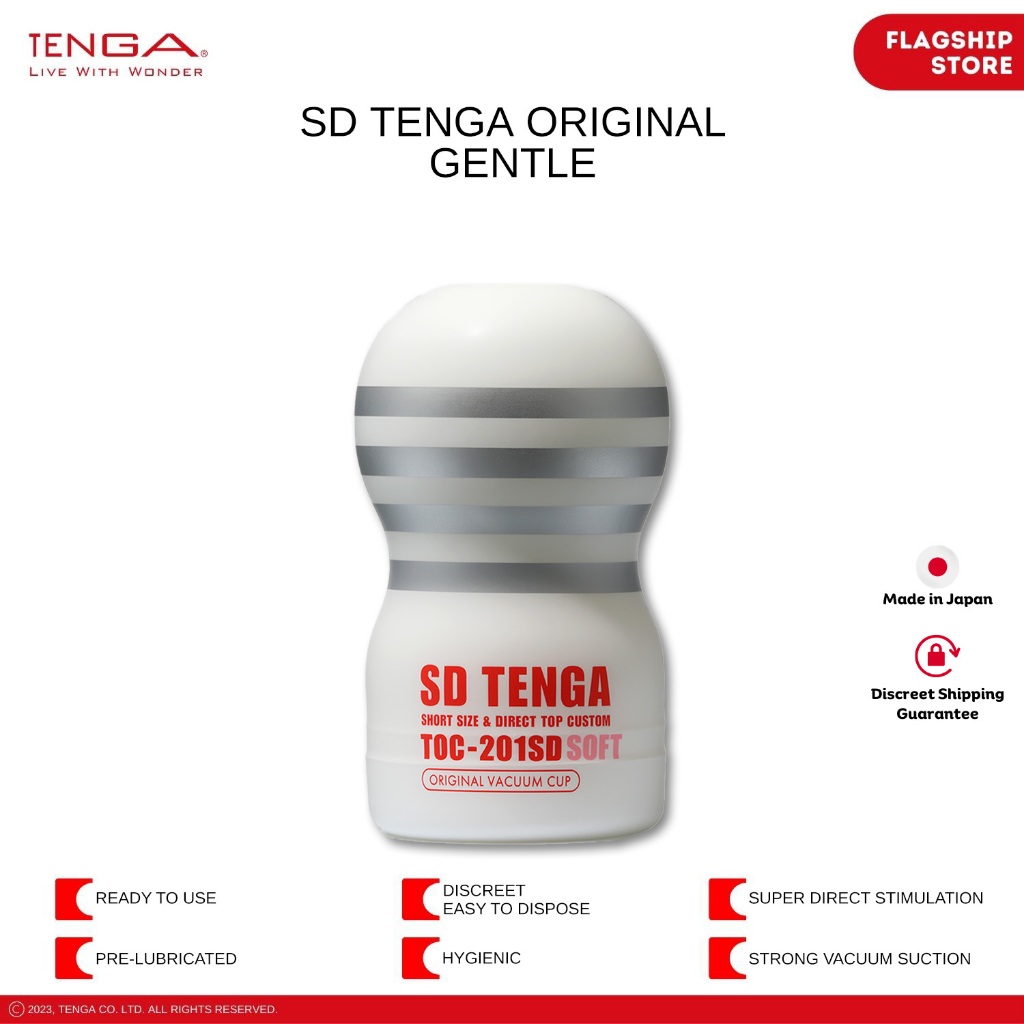 Tenga - SD Original Vacuum Cup Male Masturbator Gentle (White) | Shopee Singapore